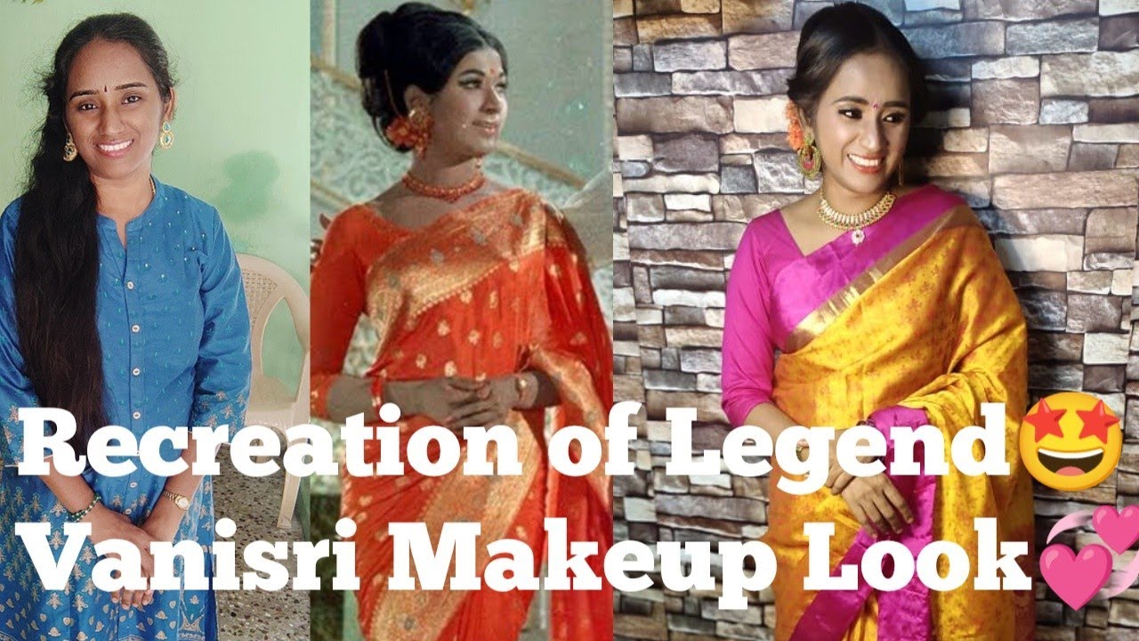 Recreation of Actress Vanisri hairstyle and Make up look🤩/ Vasantha ...