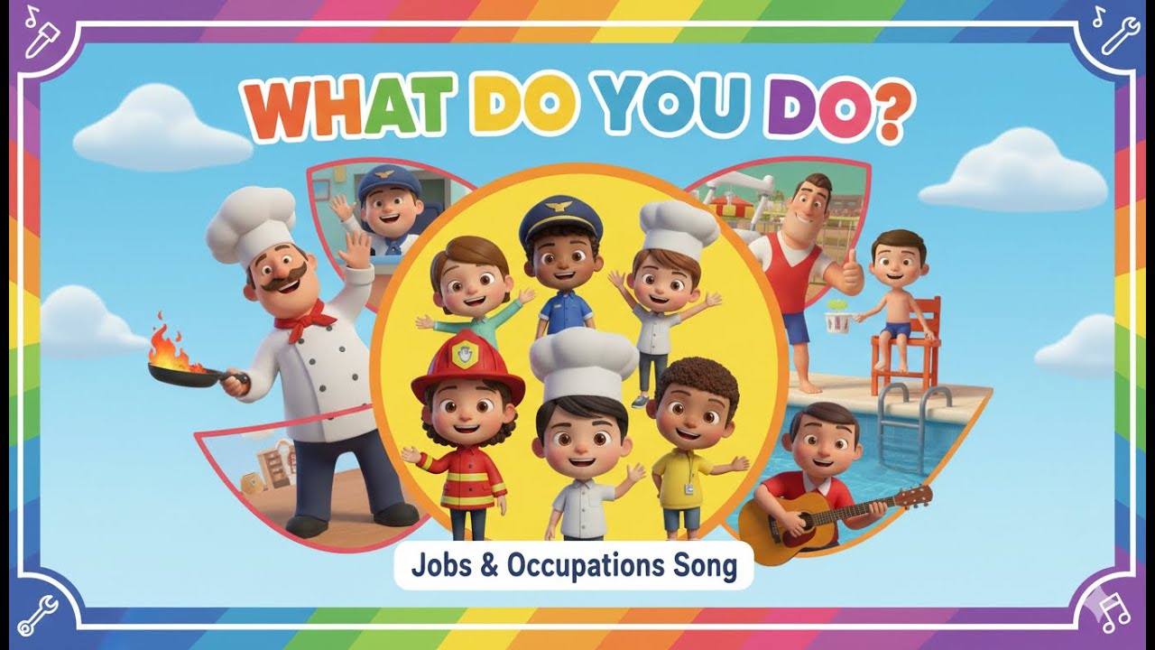 What Do You Do? 🧑‍🚒 Jobs & Occupations Song for Kids | Learn English ...