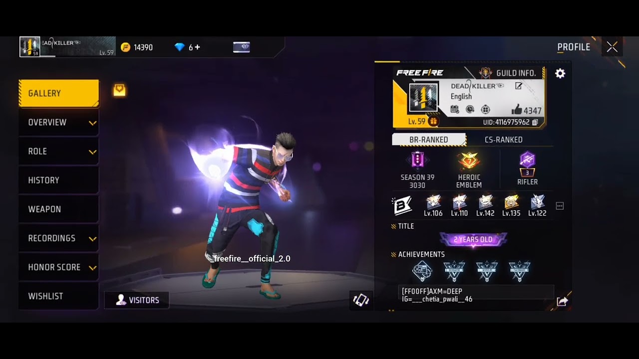 my free fire account 🗿🎮 - YouTube