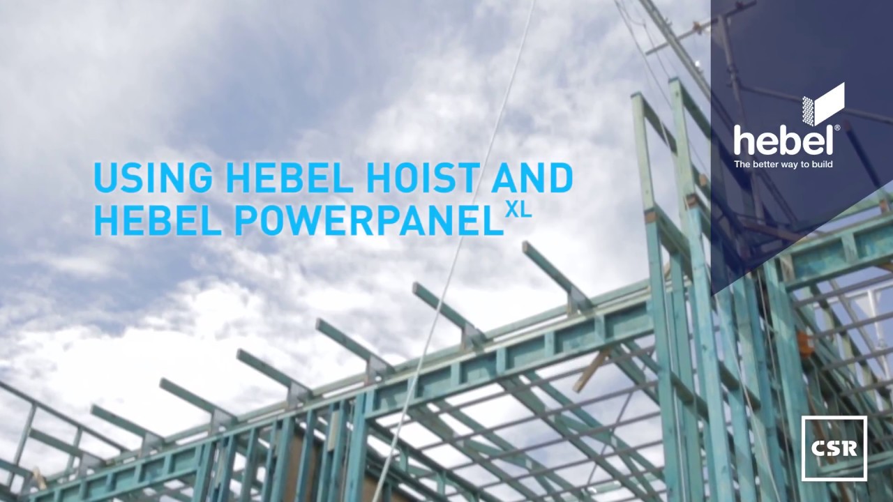 Hebel Hoist for zero boundary and party walls - YouTube