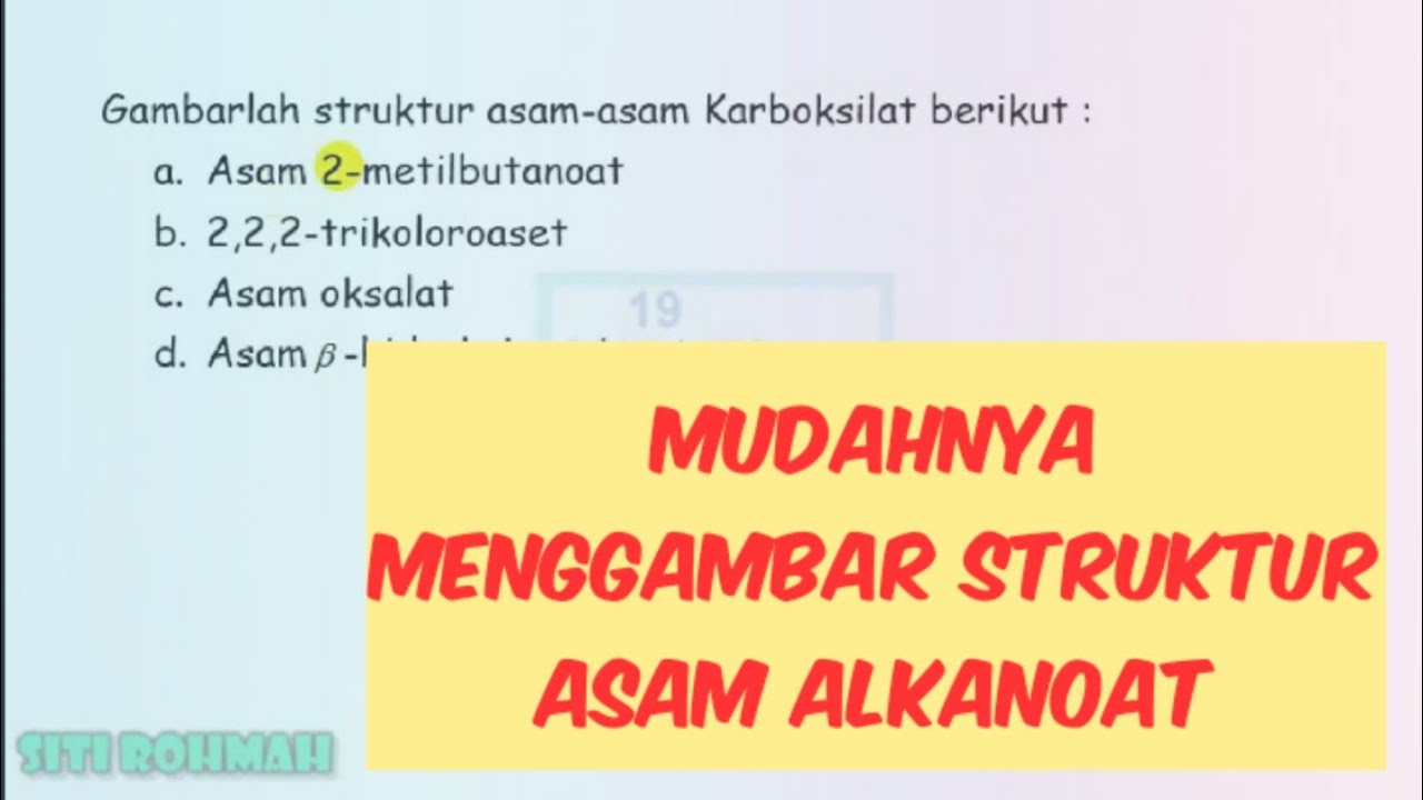 Gambar Struktur Asam Alkanoat - KIMIA SMA - YouTube
