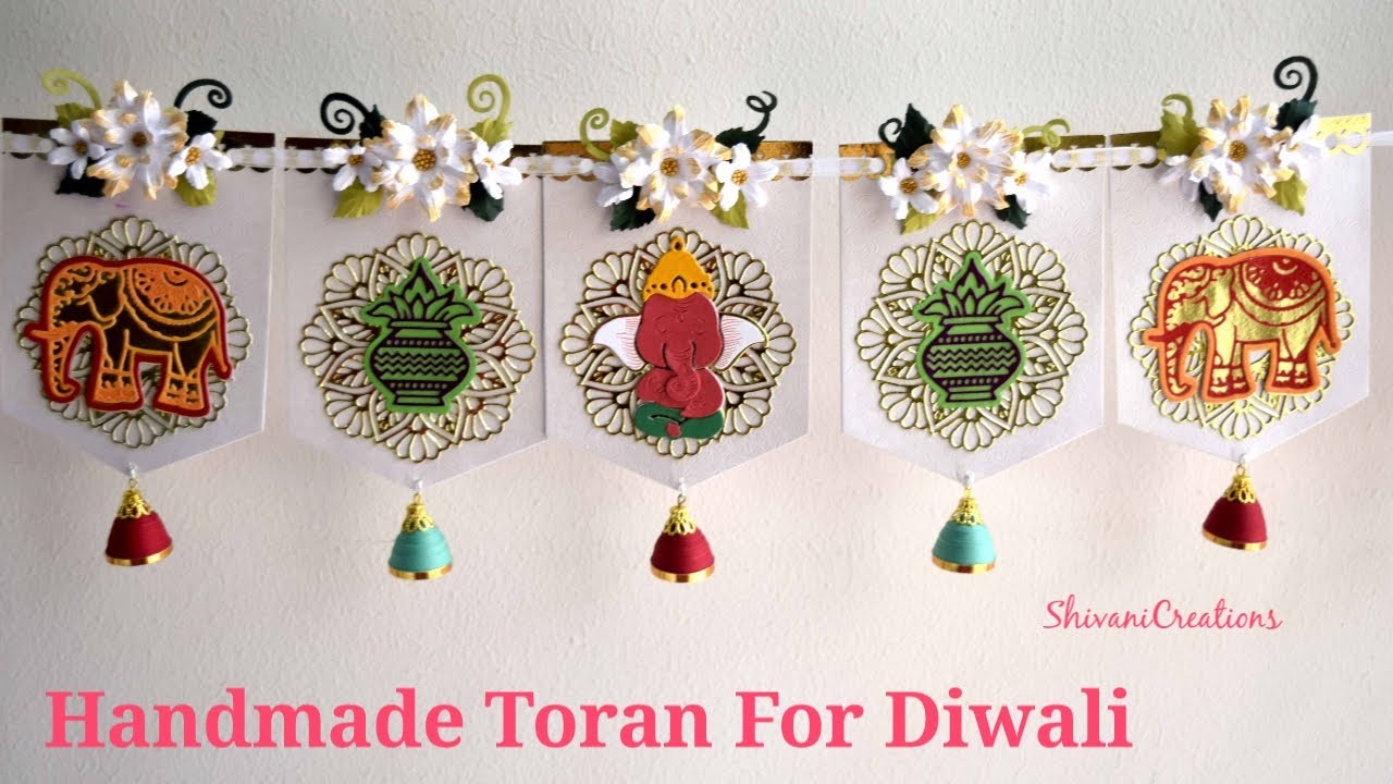 Handmade Paper Toran For Diwali/ Decorative Door Hanging - YouTube