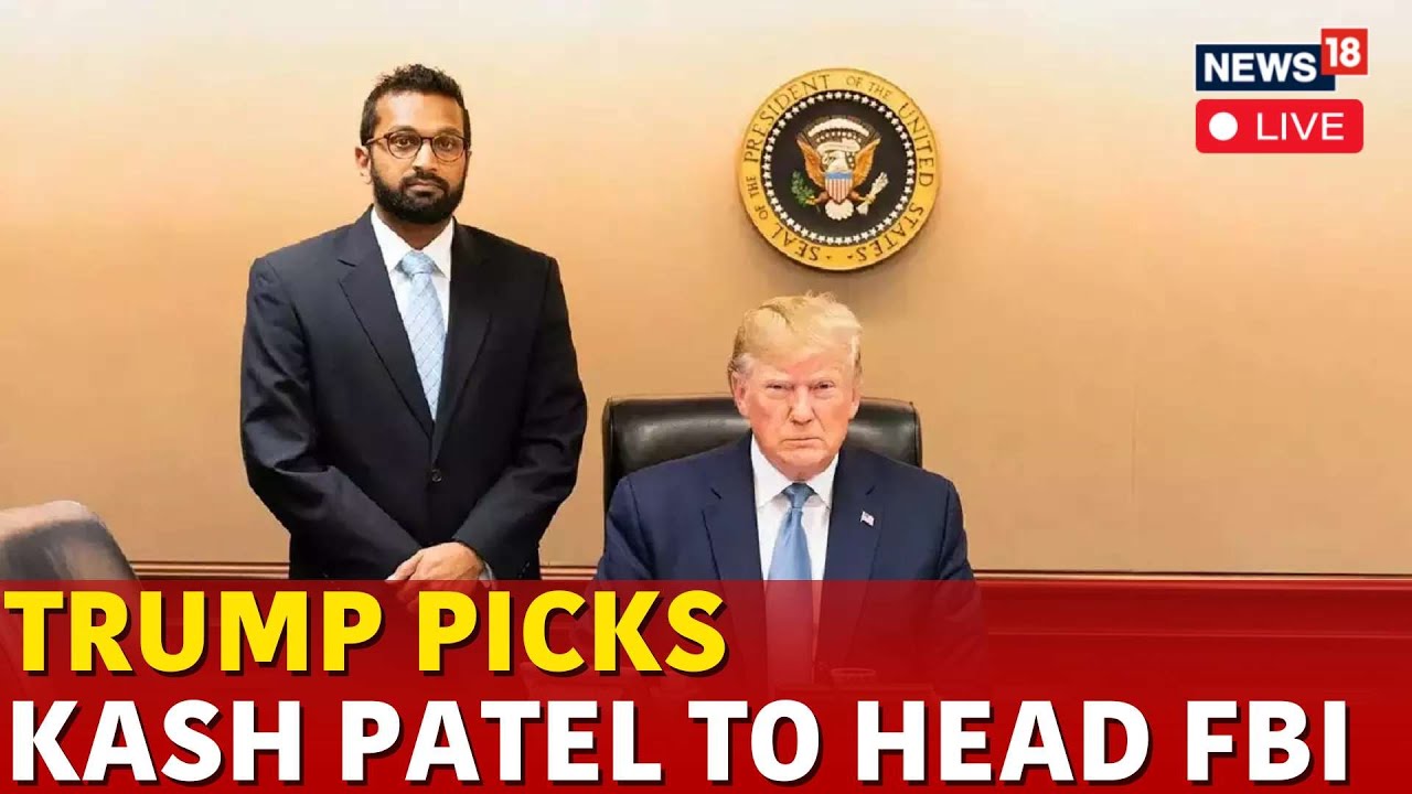LIVE: Donald Trump Picks Kash Patel As New FBI Director; Calls Him ...