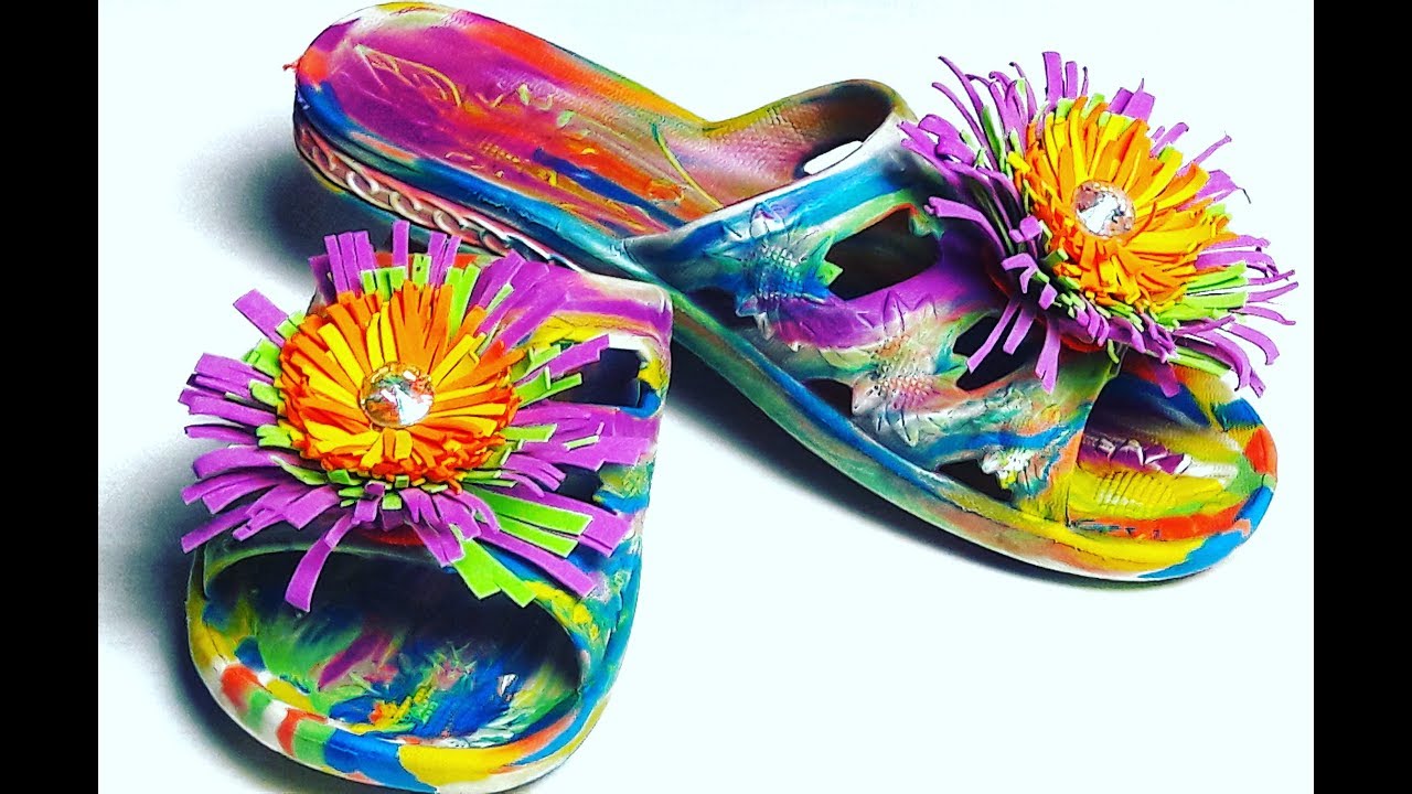 How To Decorate The Flip Flops In 5 Minutes - DIY Easy Flip Flops ...