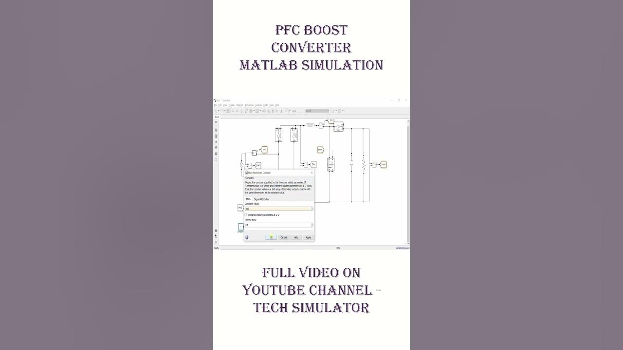PFC BOOST CONVERTER MATLAB SIMULATION #shorts - YouTube