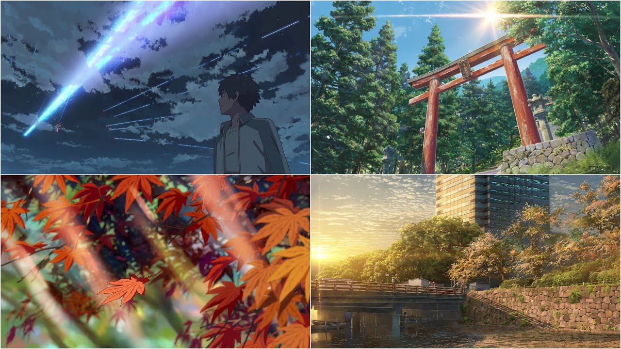Screenshots of Beautiful Scenes from Your Name (Part-1) - YouTube