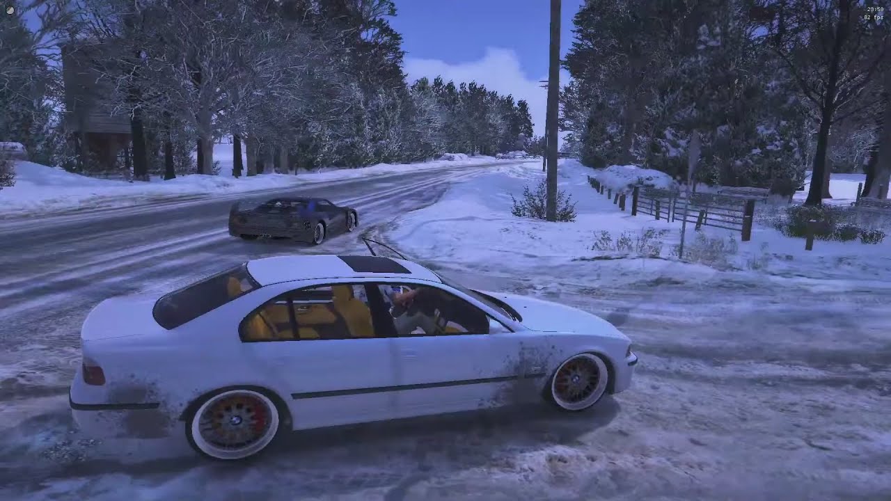Gta 5 Fivem Blue Redux graphics mod Bmw m5 e39 Forested North Yankton ...