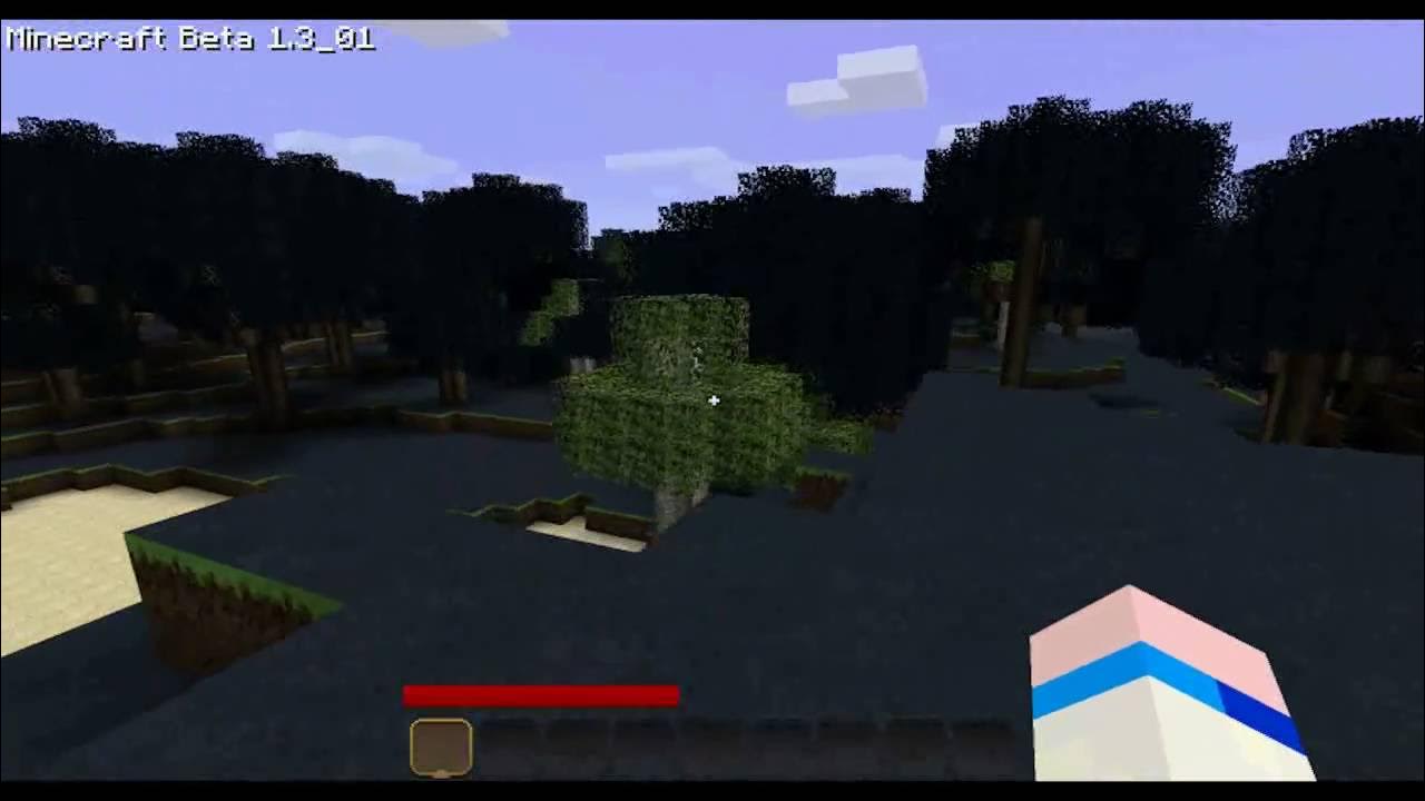 Minecraft Bizarre Blue trees,grass and lost buildings - YouTube