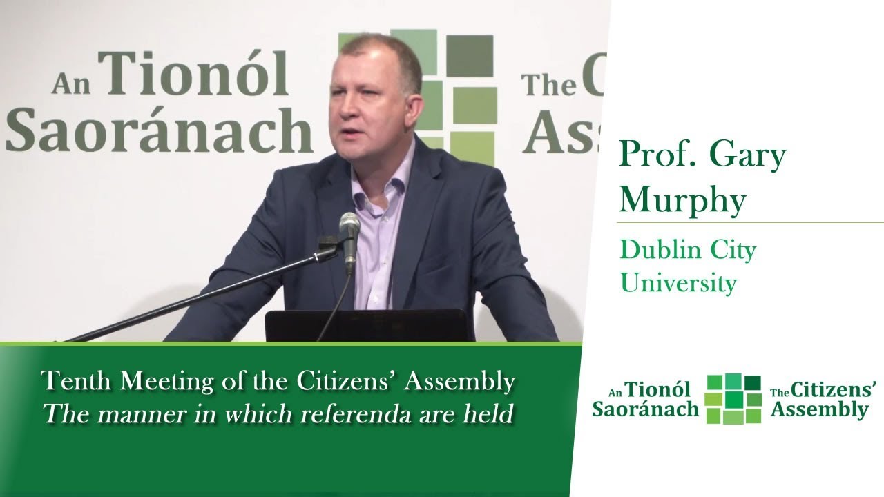 Prof. Gary Murphy: Referendums in Ireland - History and outcomes to ...