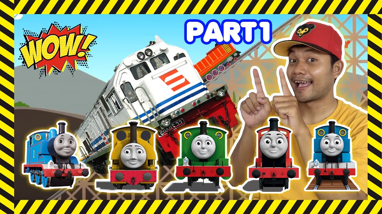 PART 1 KERETA API KAI KELILING SEMUA RELL - Labo Brick Train - Labo ...