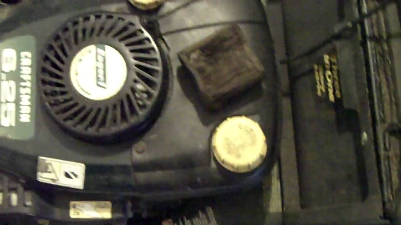 Craftsman lawn mower checking air filter - YouTube