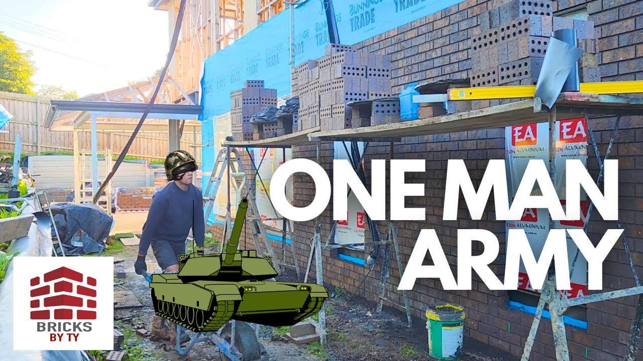 Building a double storey house... solo | BRICKLAYING AUSTRALIA - YouTube