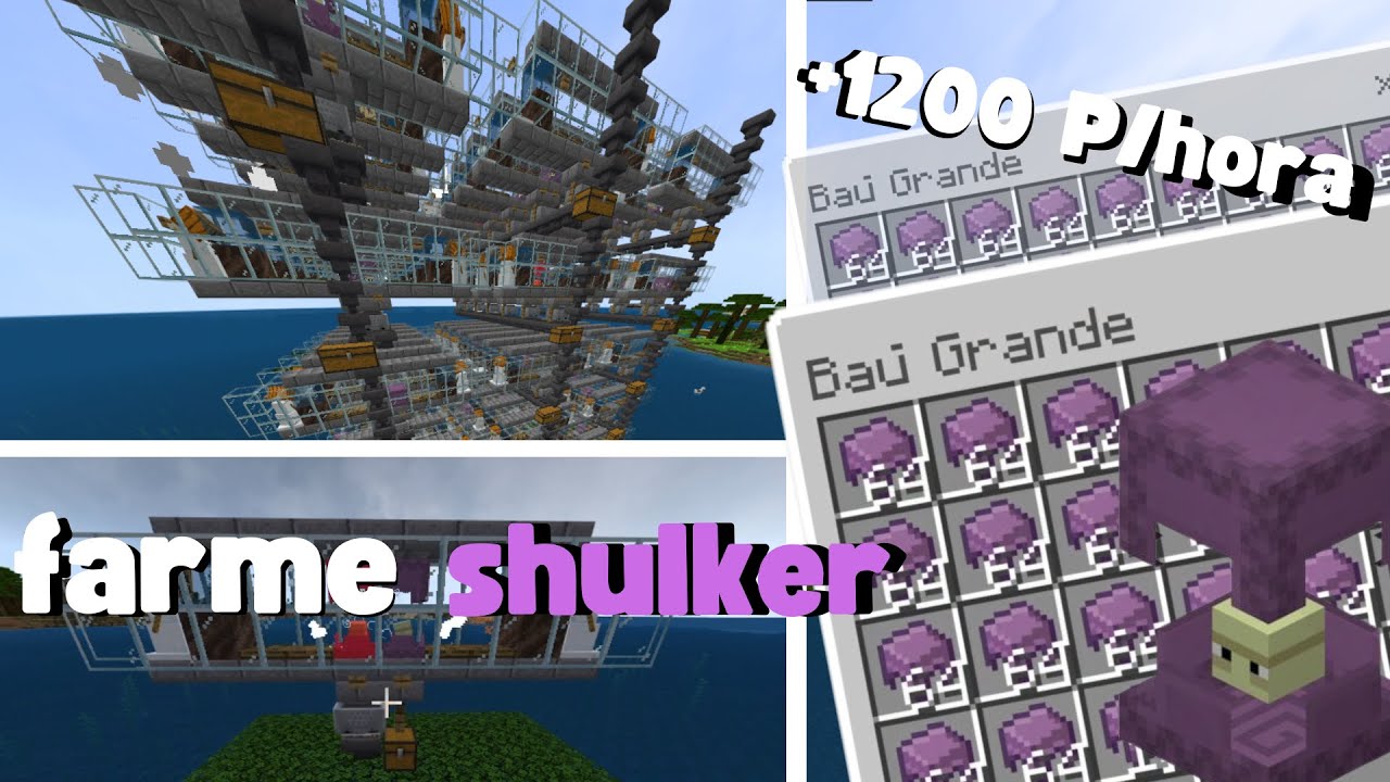 FARM DE SHULKER FACIL MINECRAFT BEDROCK! (MCPE, PLAYSTATION, XBOX ...