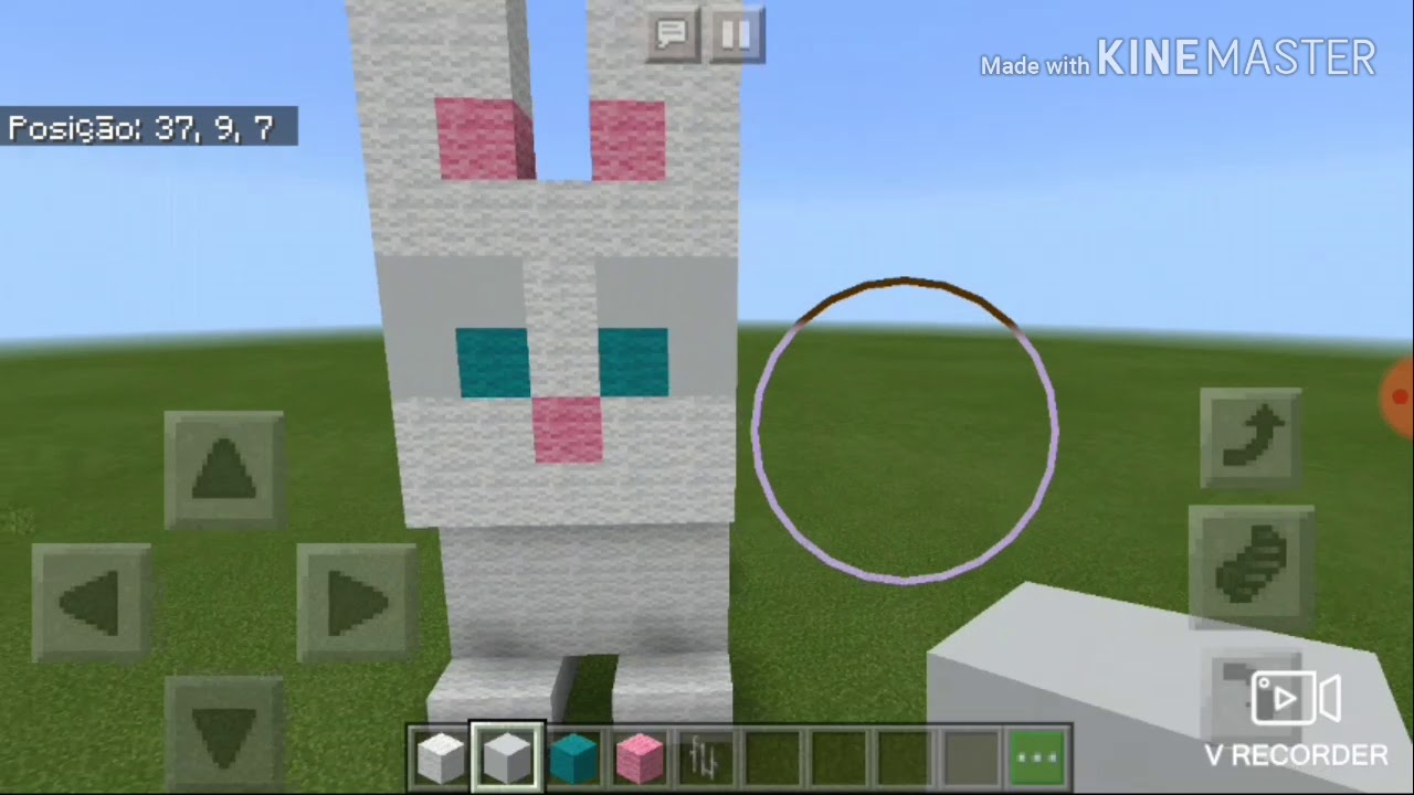 Ensinando a construir o coelho da páscoa no minecraft - YouTube
