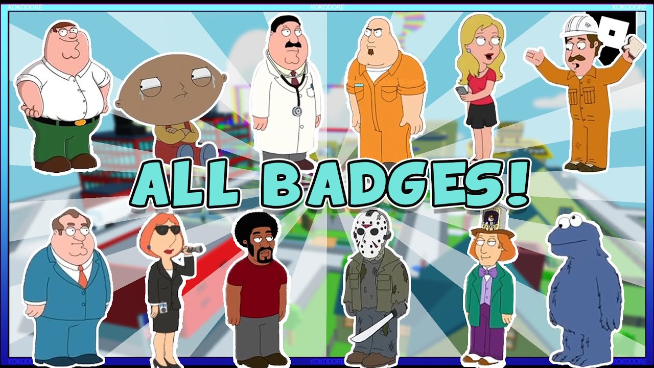 HOW TO FIND ALL 106 BADGES in Find The Family Guy | ROBLOX - YouTube
