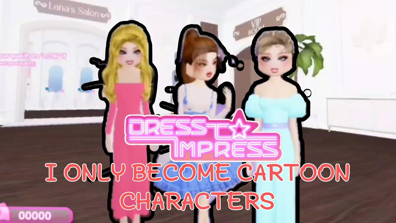 DRESS TO IMPRESS BUT I CAN ONLY DO CARTOON CHARACTERS! (Roblox DTI) # ...