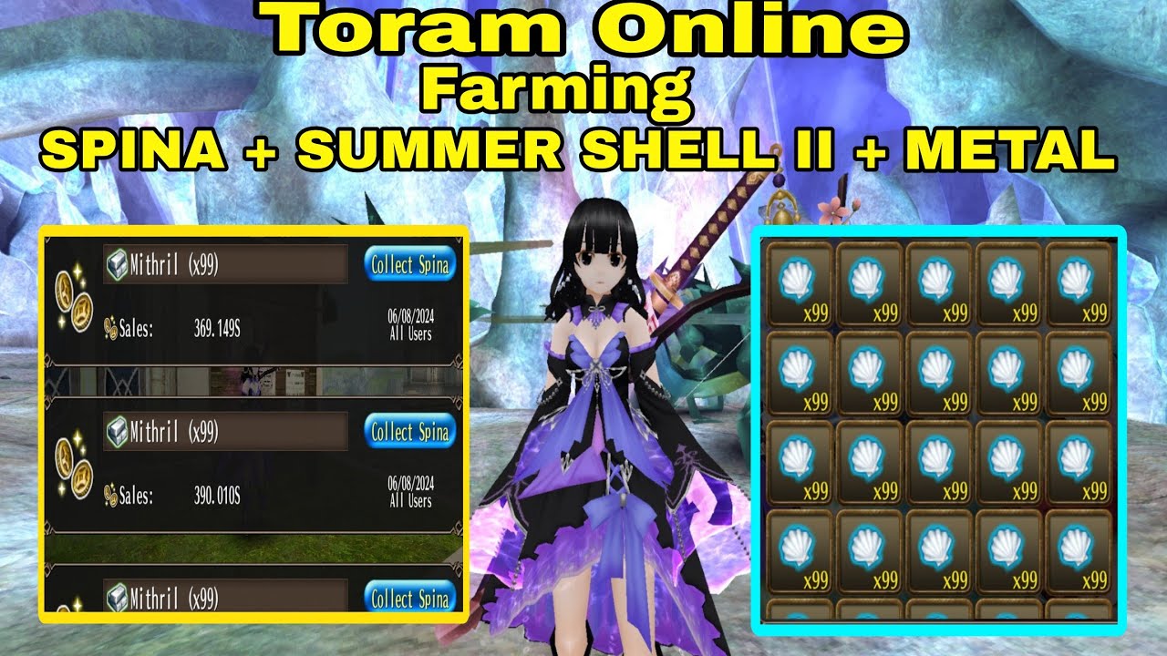 Toram Online - Farming de Spina + Summer Shell II + Metal #toramonline ...