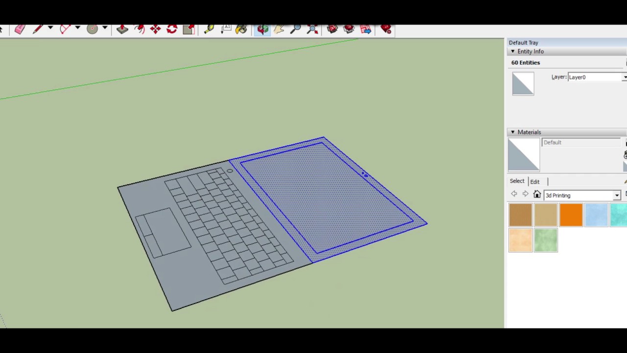 Laptop speedbuild (sketchup) - YouTube