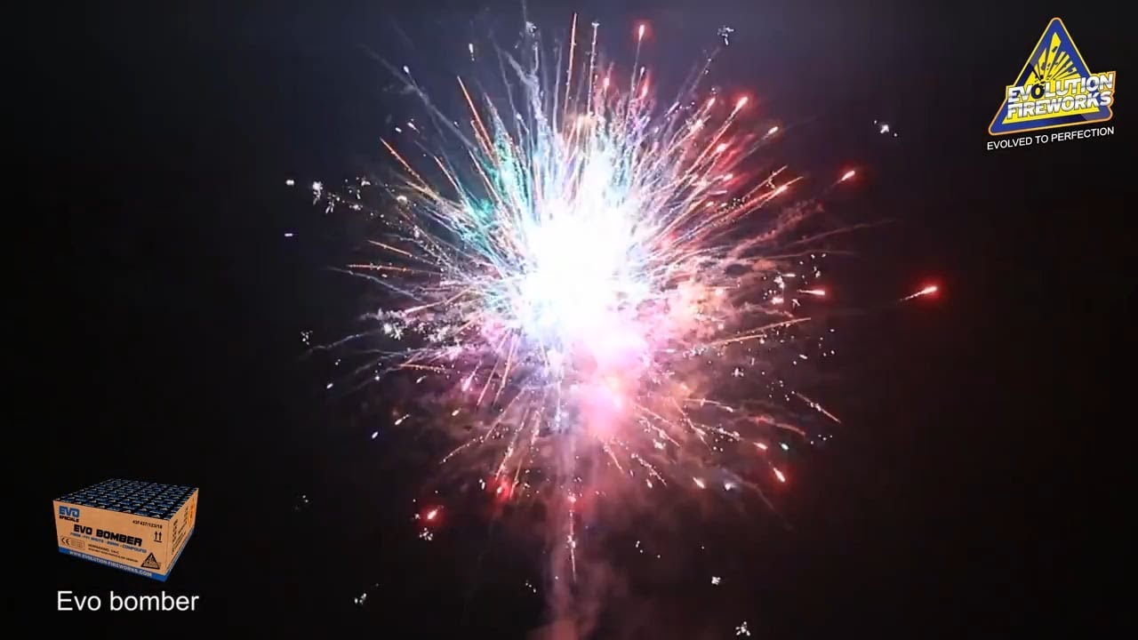Evolution Fireworks - Evo bomber (144sh) - YouTube