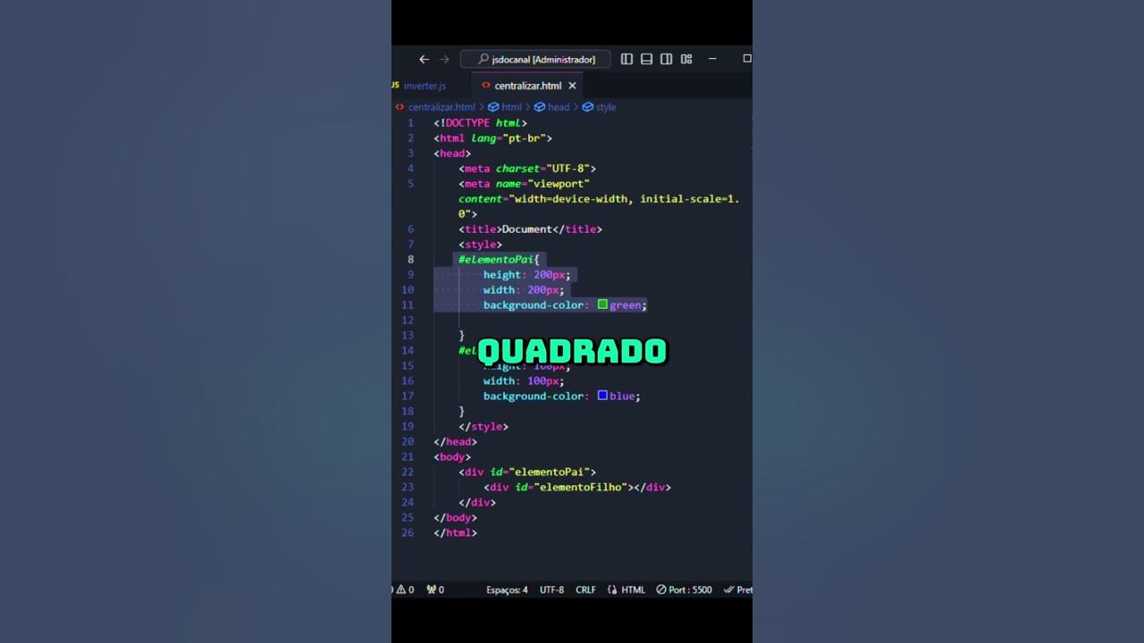 Centralizar Div Css Html Codingbr Programação Javascript Desenvolvedor Frontend 
