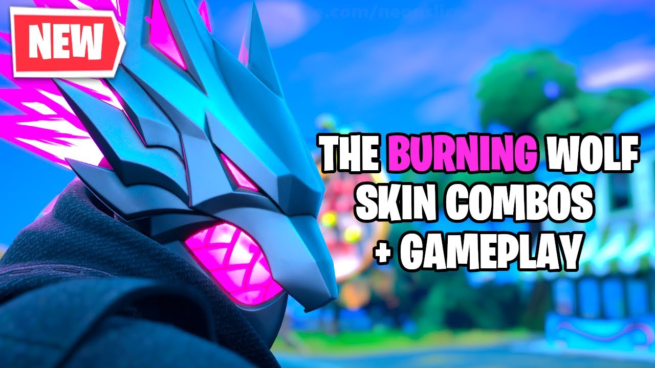 FORTNITE THE BURNING WOLF SKIN GAMEPLAY + BEST COMBO (NEW FORTNITE CREW ...
