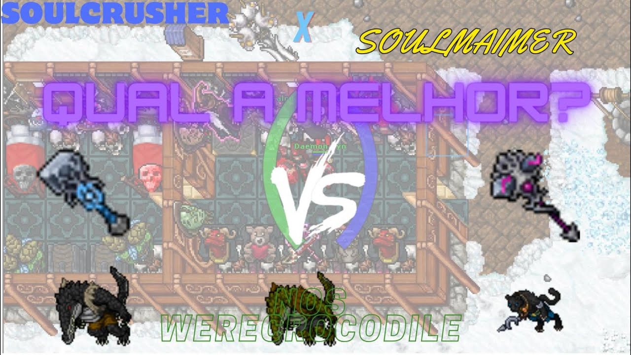Soulcrusher x Soulmaimer nos Werecrocodile #Tibia #TibiaGlobal - YouTube