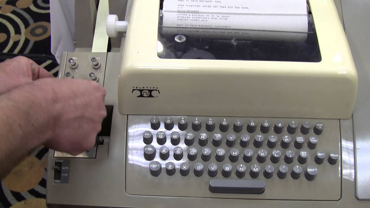 Teletype Model 33 ASR loaded software from a Decitek and Altair 680 at ...