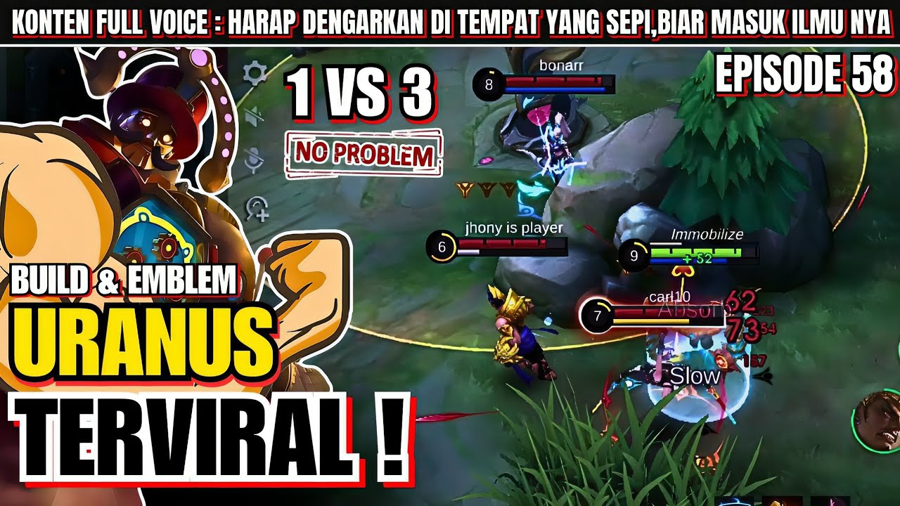 BUILD DAN EMBLEM URANUS TERVIRAL || URANUS BEST BUILD 2024.MLBB/MOBILE ...