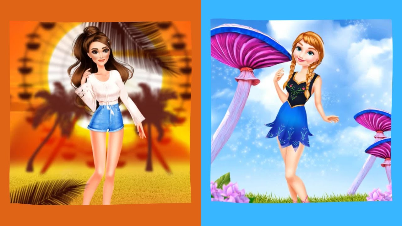 FROZEN Princess Anna and her friends for Summer Festival Fashion - YouTube