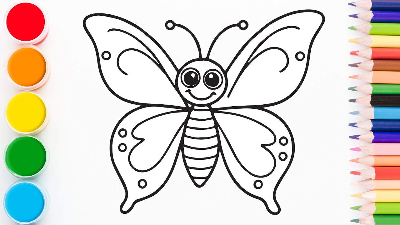 How to Draw a cute butterfly | step by step - YouTube