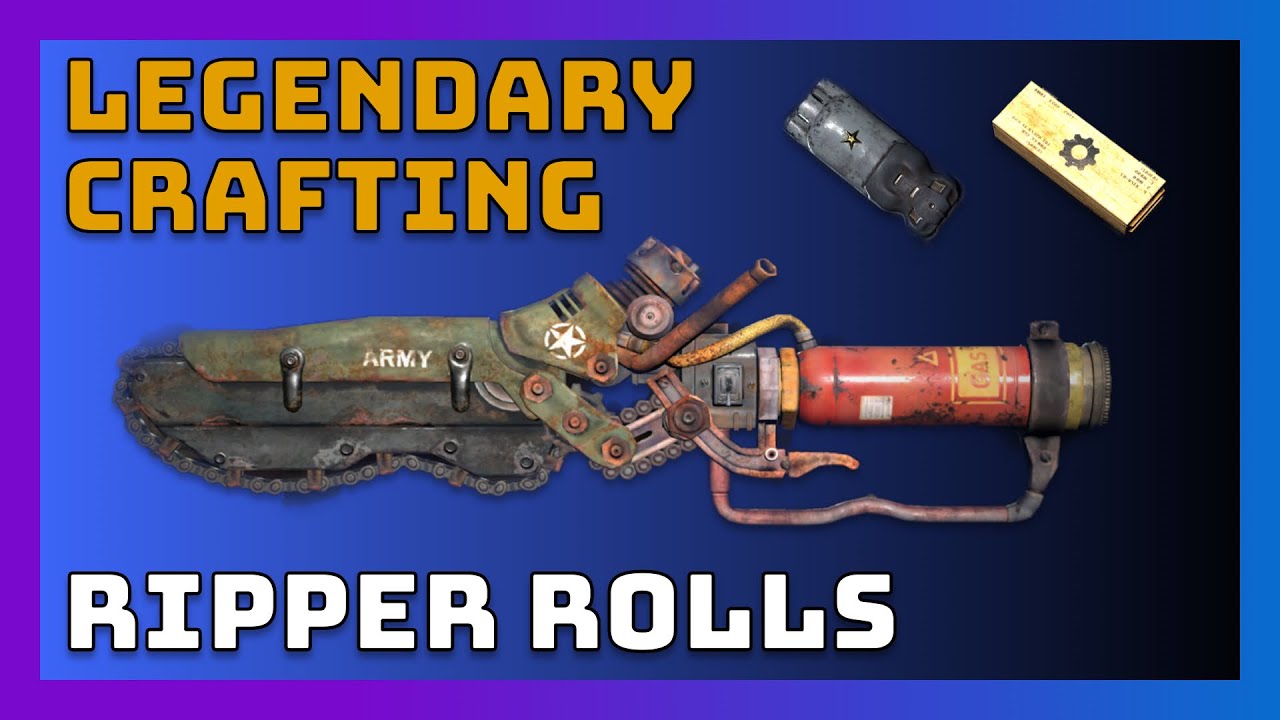 Fallout 76 - The Ripper - Legendary Crafting - 10 Rolls - PART 1 - YouTube