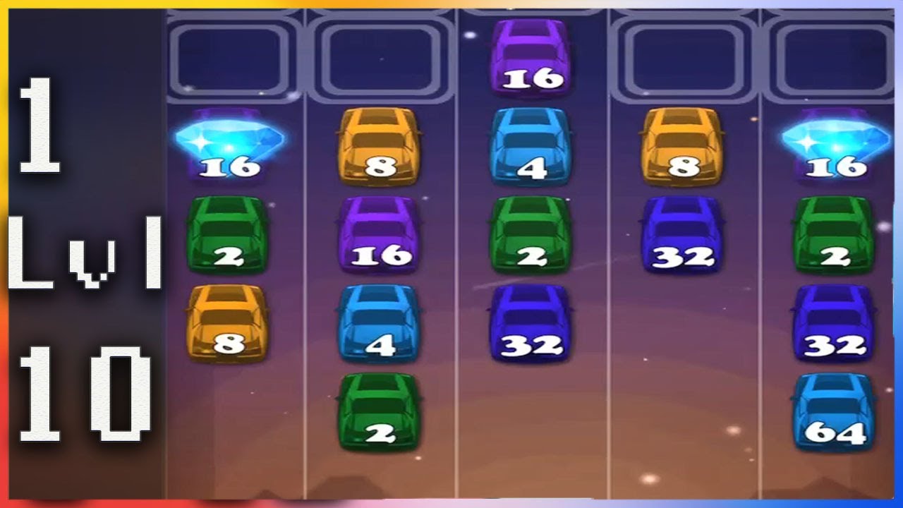 Tap Car 2048 - Gameplay Walkthrough - Levels 1-10 - YouTube