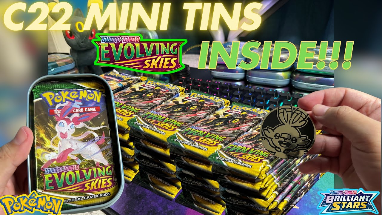 Walmart Hits!!!! Opening Evolving Skies in C22 Mini Tins! - YouTube