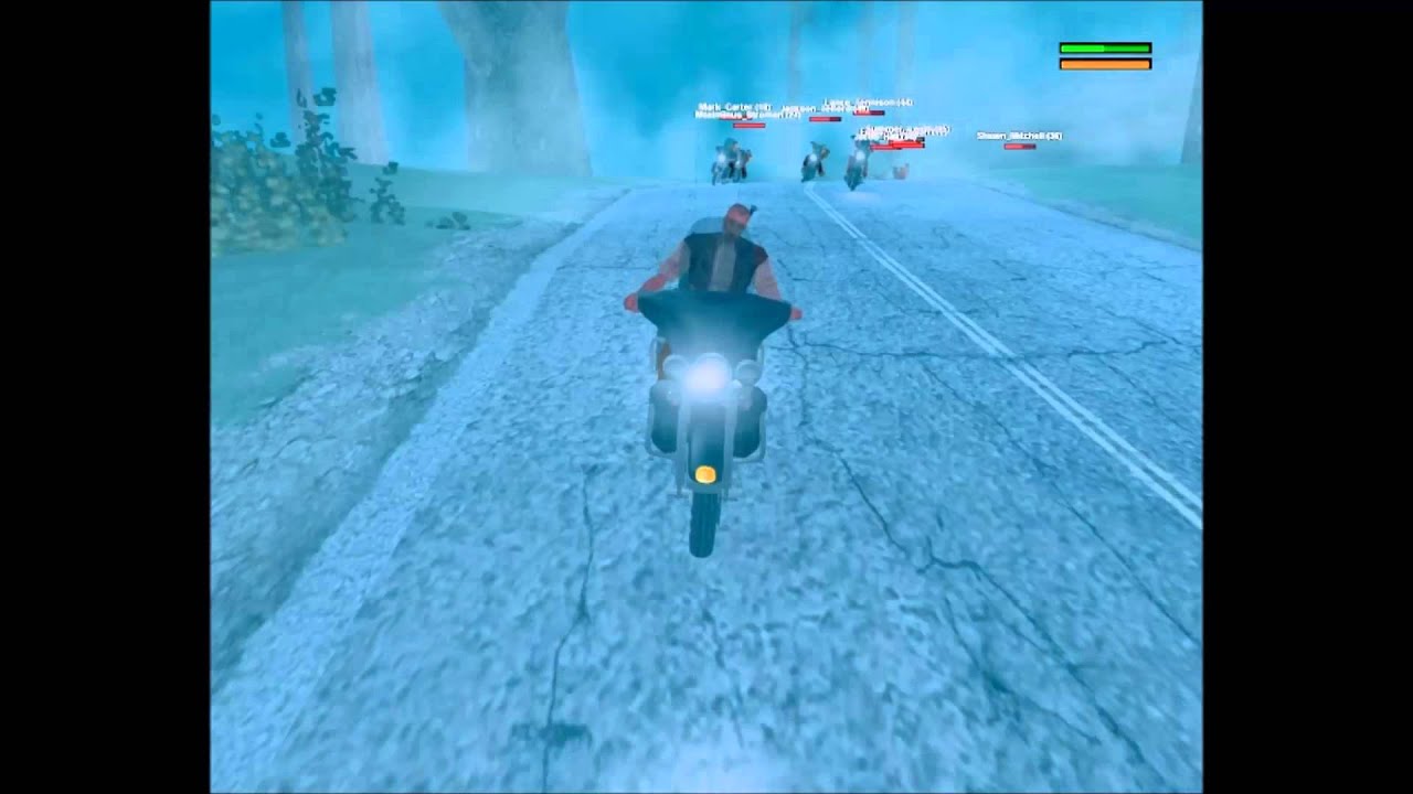 SA:MP MTG:RP: The Horde Motorcycle Club Recruitment run - YouTube