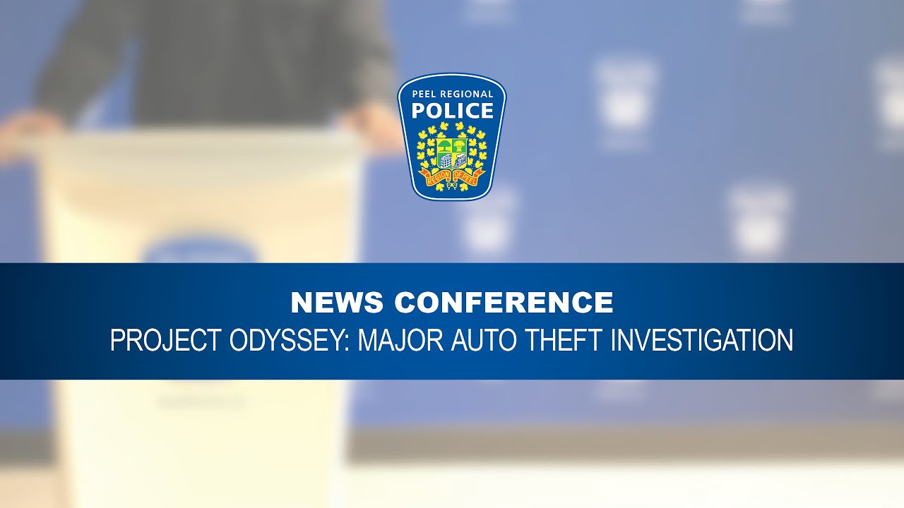 NEWS CONFERENCE: Project Odyssey - Major Auto Theft Investigation - YouTube