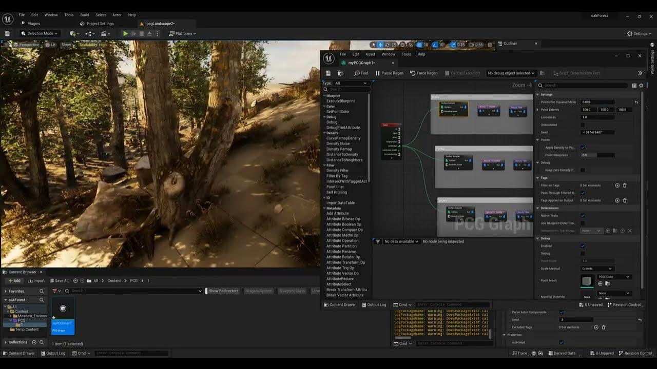 Unreal Engine 5.2 PCG (Procedural Content Generation) testing - YouTube