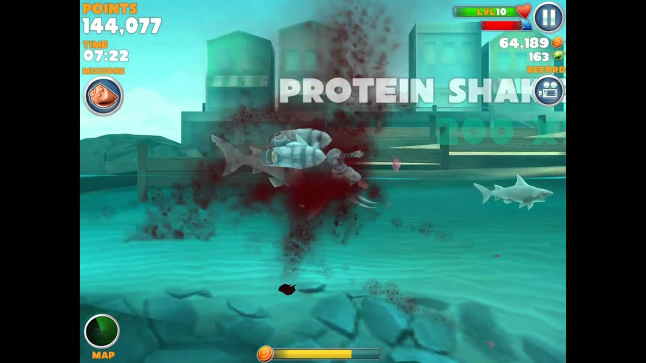 Hungry Shark Evolution Mako Shark with Jetpack Gameplay iPad/iPhone ...