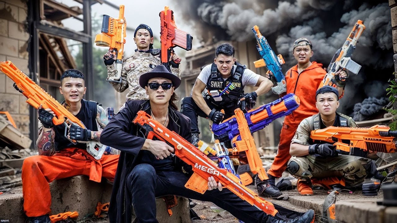 LTT Nerf War : The Thrilling Battle Of SEAL X Heroes Fight For The ...