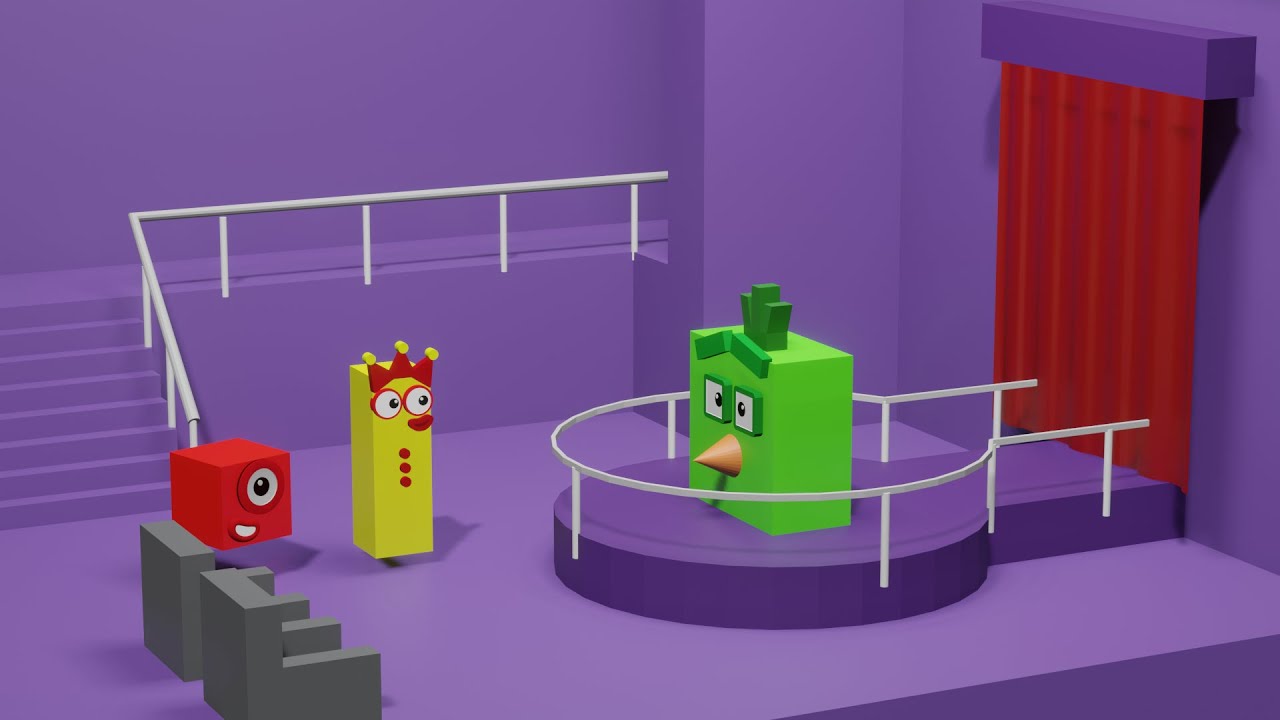 [3D ANIMATIONS] So Funny, Numberblocks 4 performs the chicken dance ...