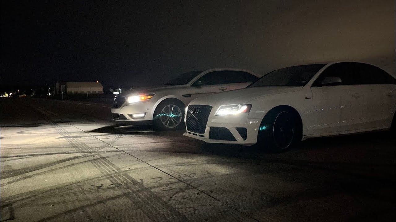Audi A4 (stage 1) vs Ford Taurus SHO - YouTube