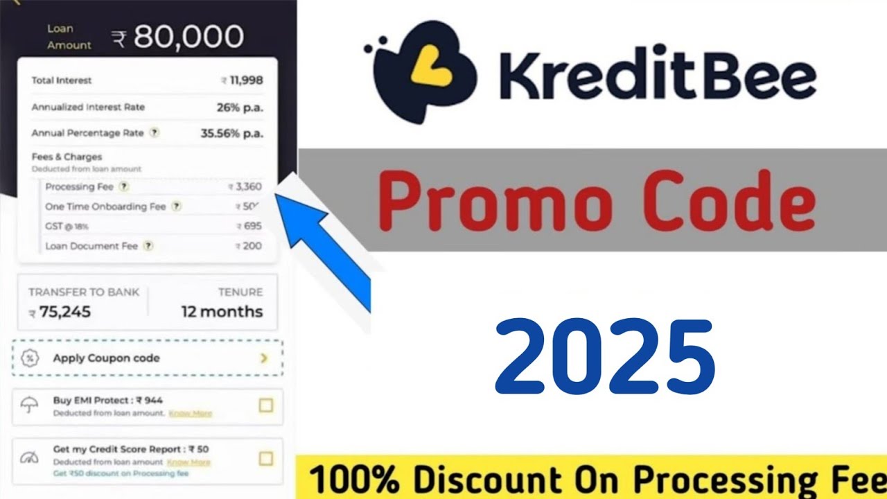 Kreditbee Promo/Coupon Code For Processing Fee Discount 100% 🔥 ...