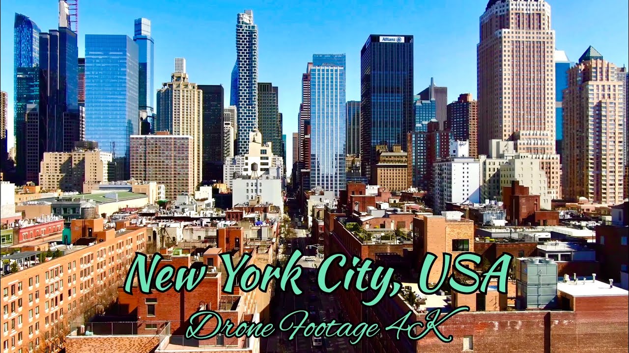 New York City 4k drone || 4k drone view of New York City - YouTube