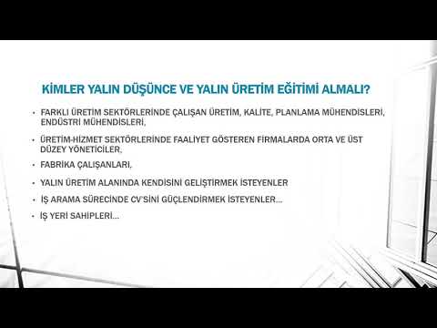 YALIN DÜŞÜNCE VE YALIN ÜRETİM ONLİNE EĞİTİM - YouTube