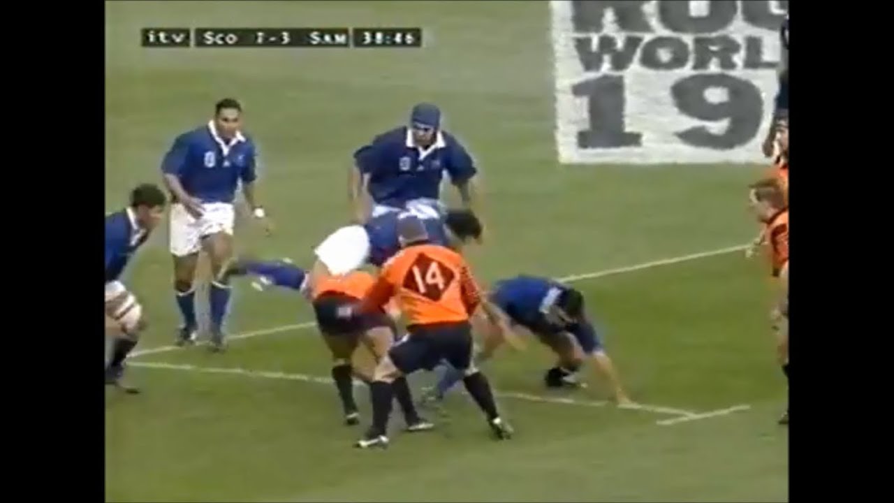 Brian Lima flies over Budge Pountney after missed tackle attempt - YouTube