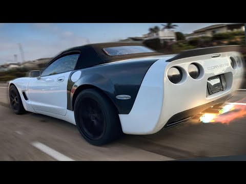 C5 Vette Spitting Flames [PS] - YouTube