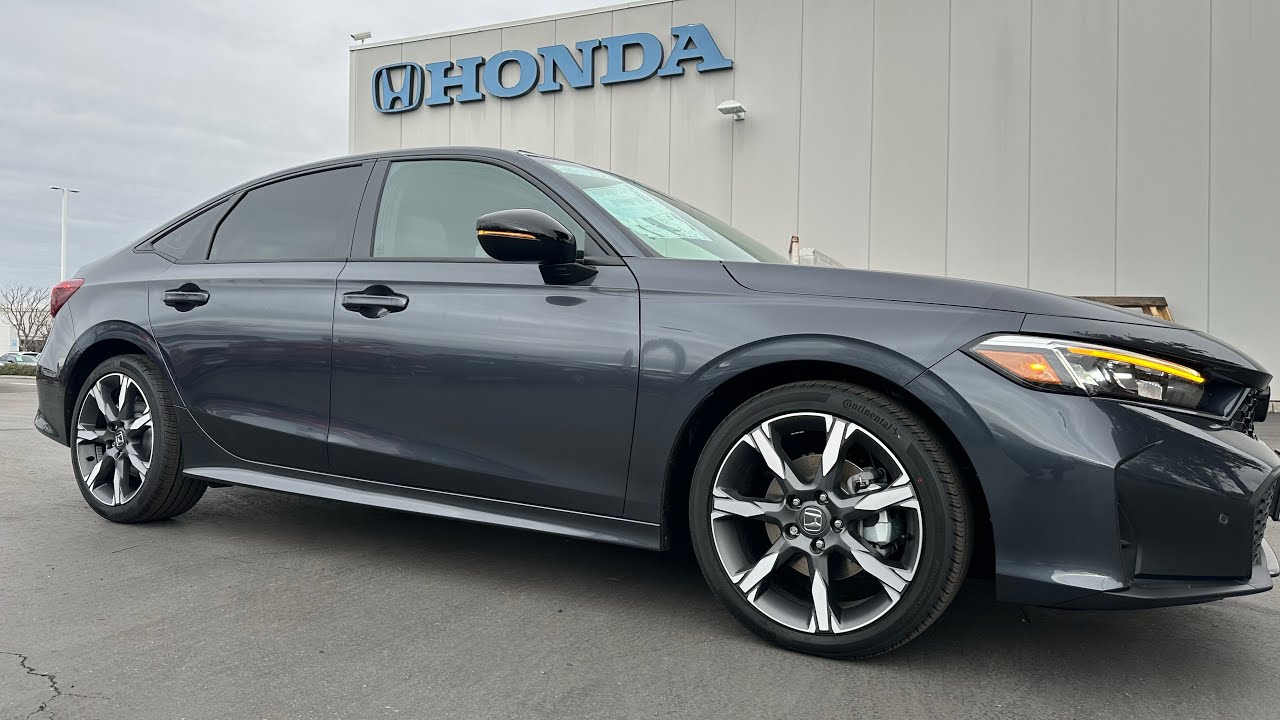 2025 Honda Civic Hybrid Sport Touring Meteorite Gray Metallic - YouTube