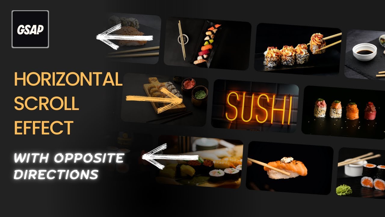 GSAP ScrollTrigger: Horizontal Scroll with Opposite Direction #gsap - YouTube