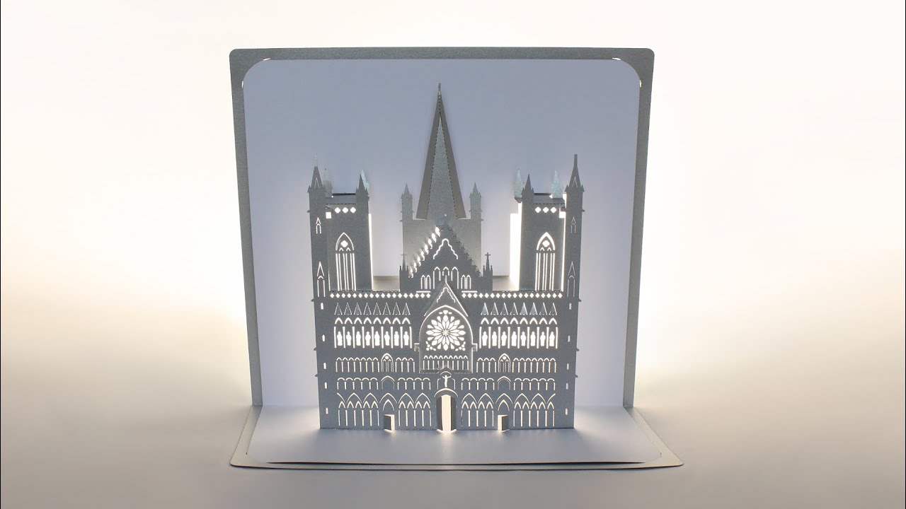 Folding Tutorial for the "Nidaros Cathedral" Template - YouTube