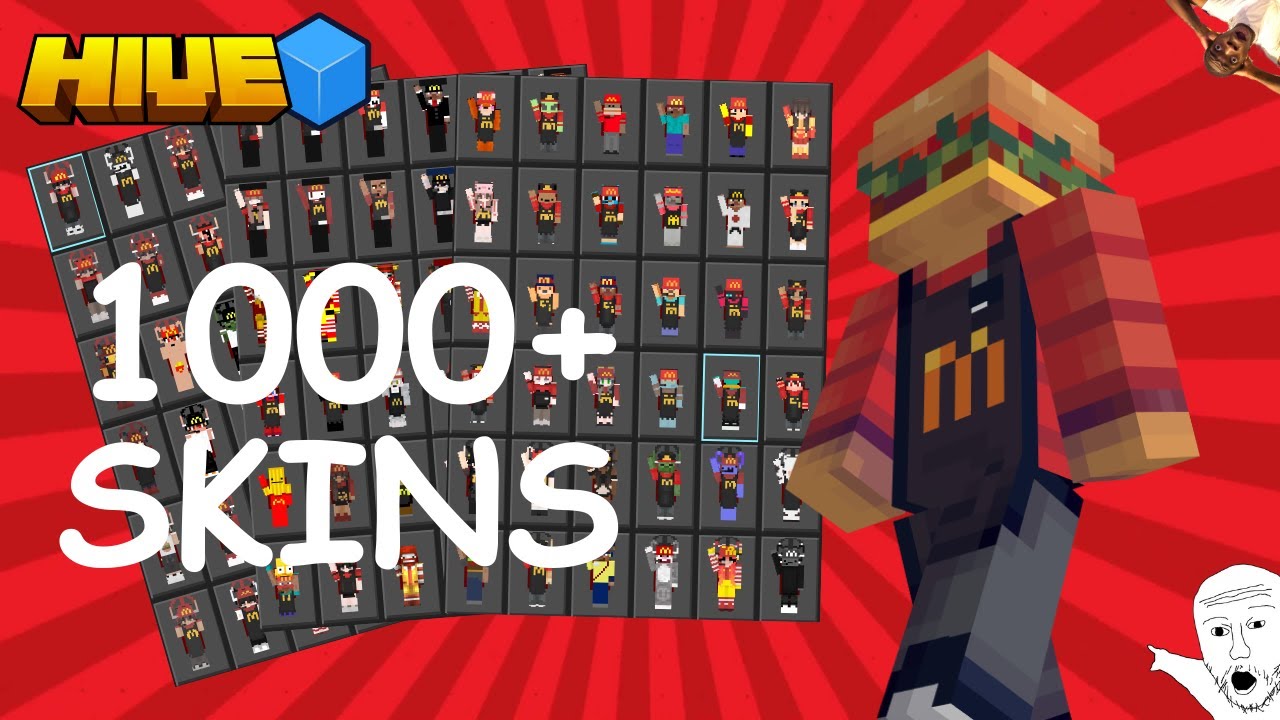 1000 COSMETIC SKINS~ULTIMATE MCDONALD'S SKIN PACK ~ Zombie arms and etc ...