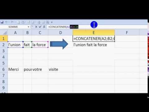 EXCEL TUTORIEL COMMENT REGROUPER PLUSIEURS CELLULES DANS UNE SEULE CELLULE - YouTube